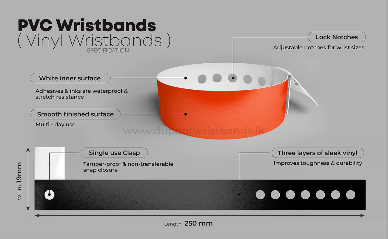 Solid Colors PVC Wristbands